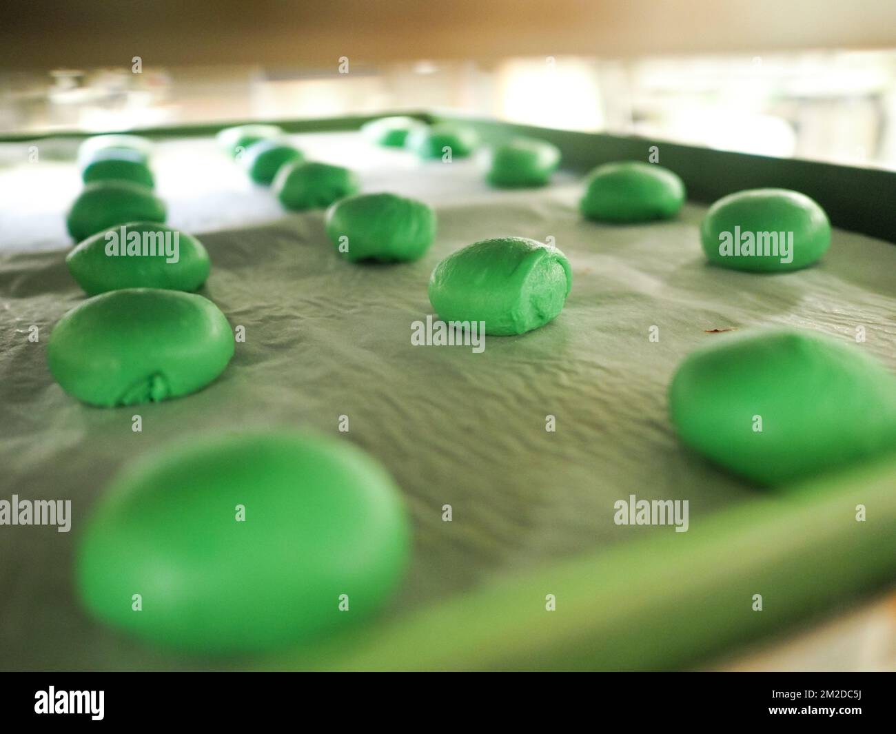 baker chef making red violet yellow and green small 30 grams coloured ...