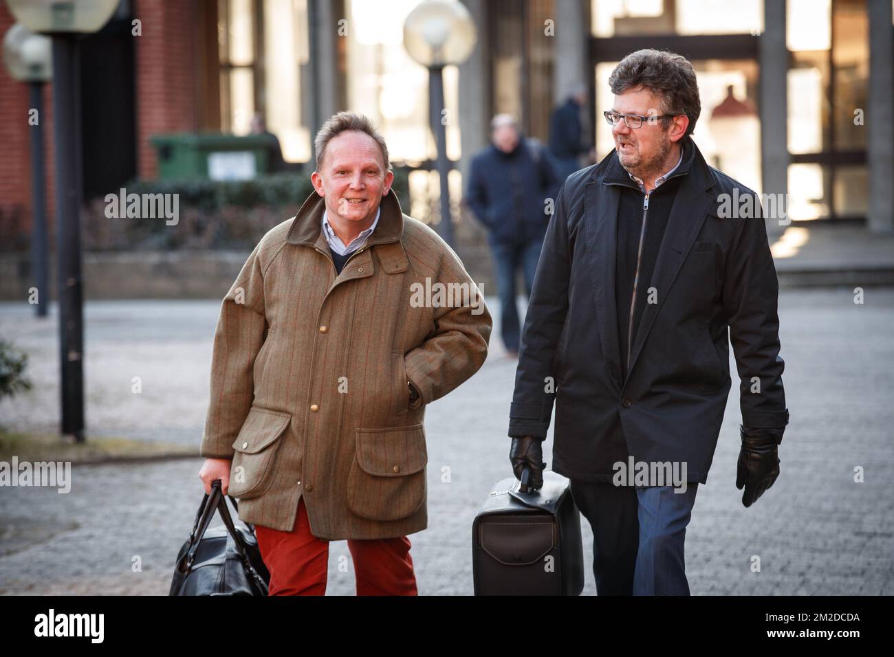 Lawyer Johan Platteau, defending Andre Gyselbrecht and Lawyer Filip D ...