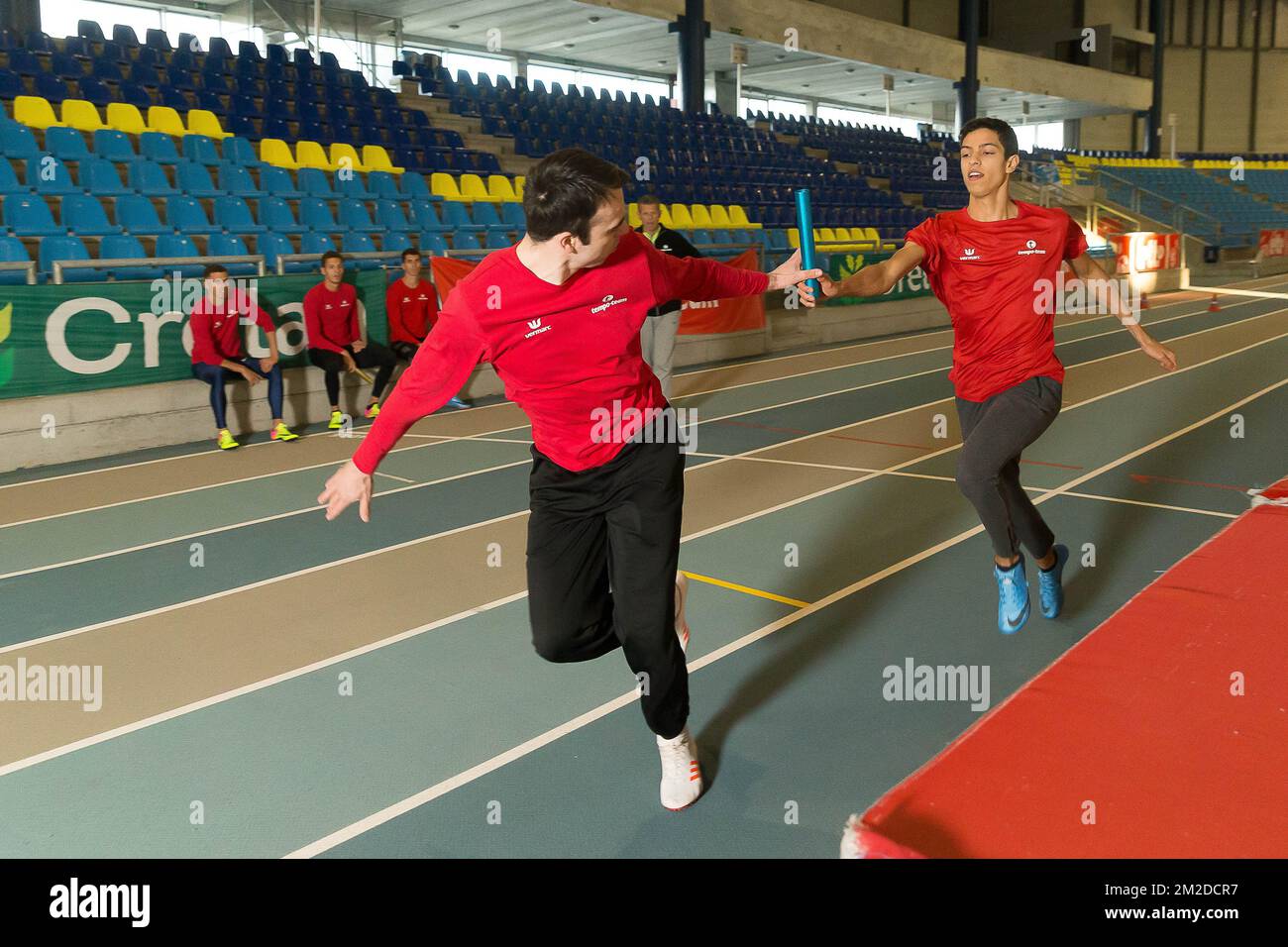 Belgian Michael Rossaert and Belgian Jonathan Sacoor pictured in action ...