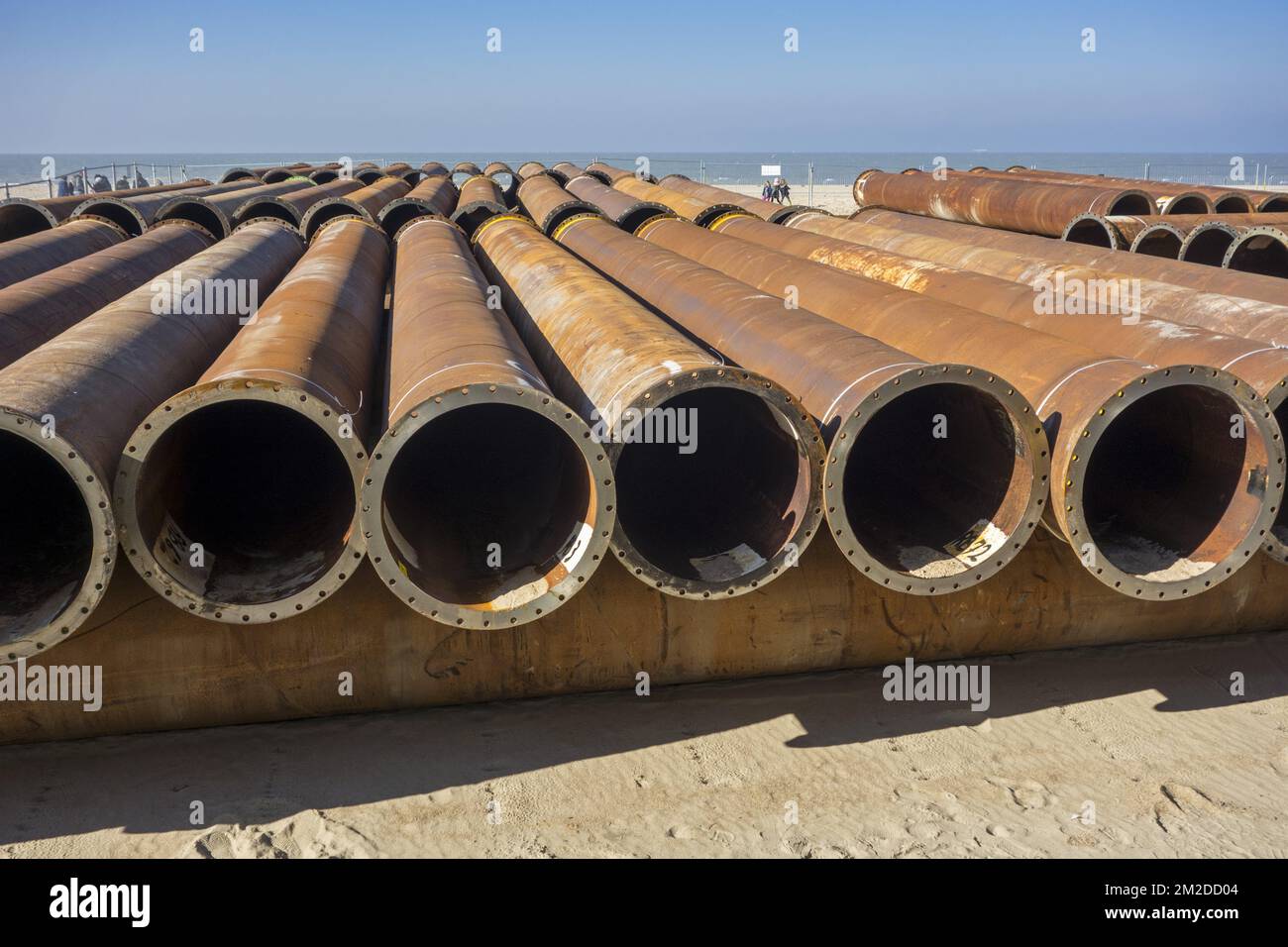 Pipeline tubes for sand replenishment / beach nourishment to make wider ...