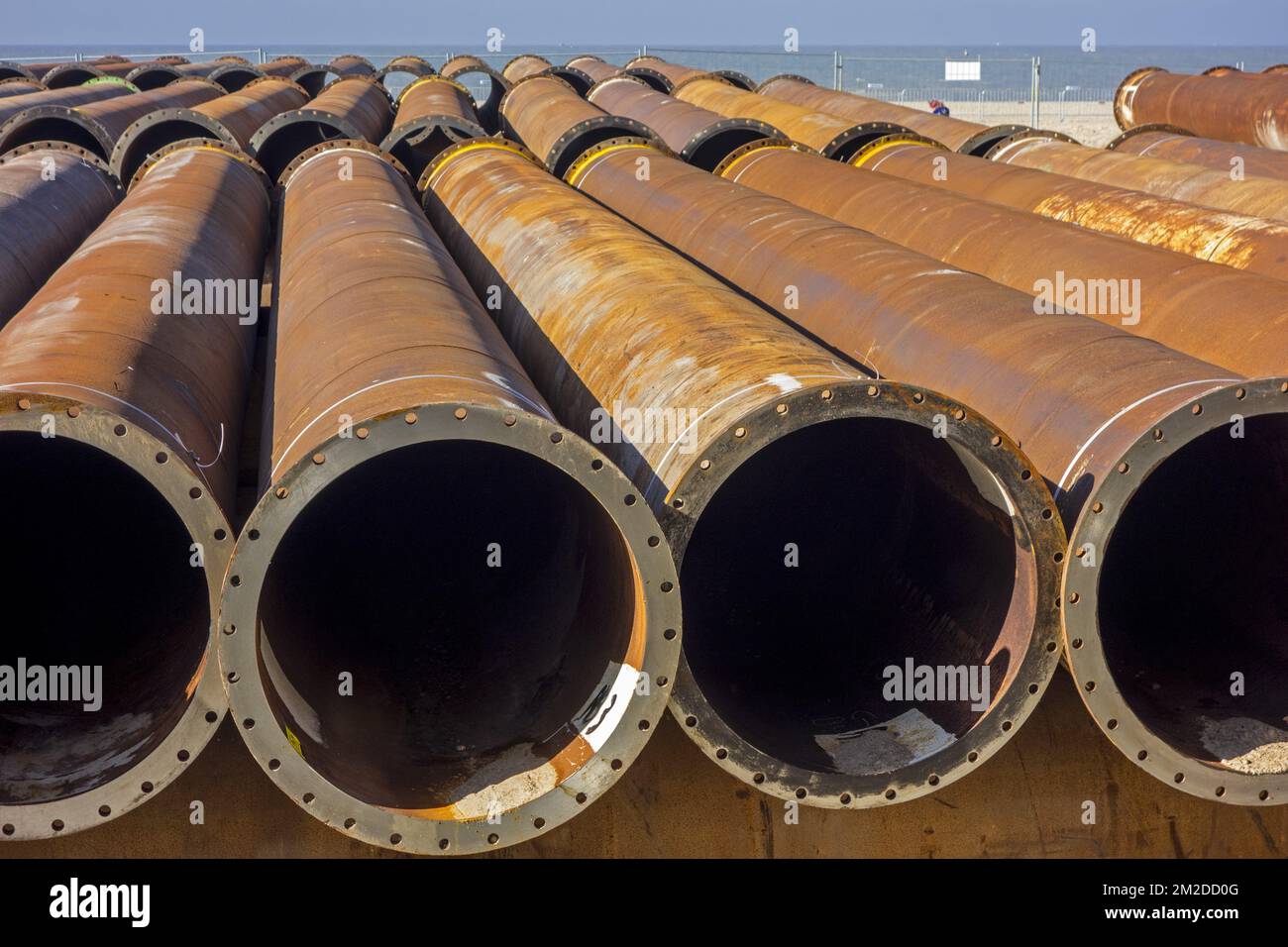 Pipeline tubes for sand replenishment / beach nourishment to make wider ...