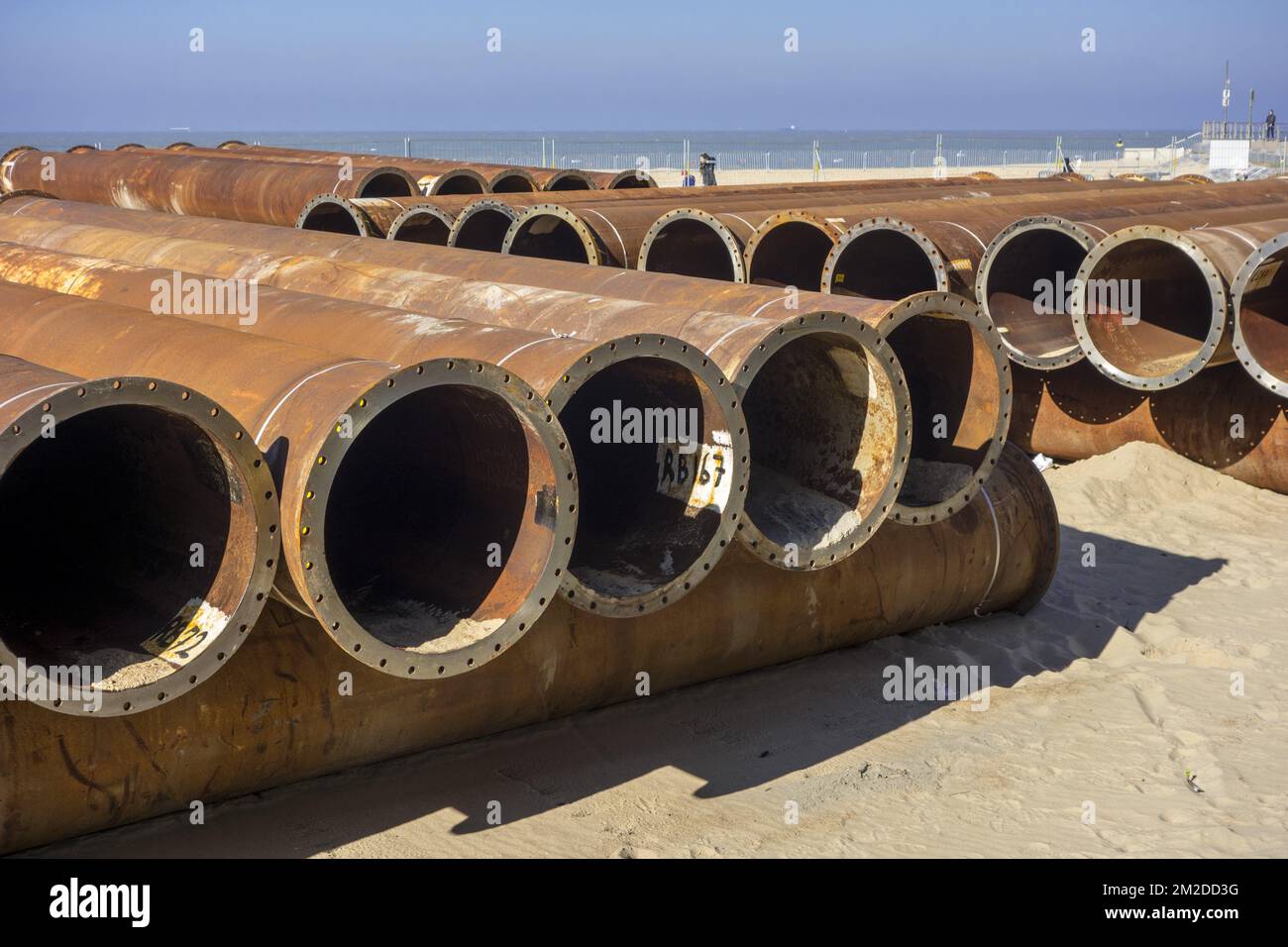 Pipeline tubes for sand replenishment / beach nourishment to make wider ...
