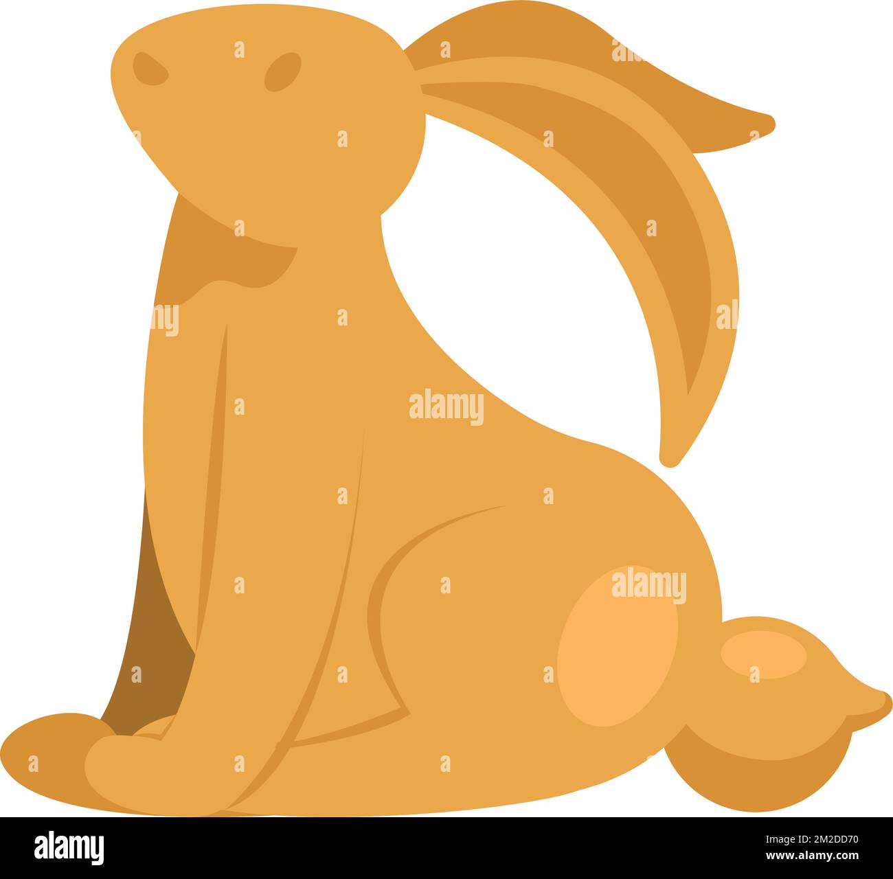 chinese golden rabbit seated icon Stock Vector Image & Art - Alamy
