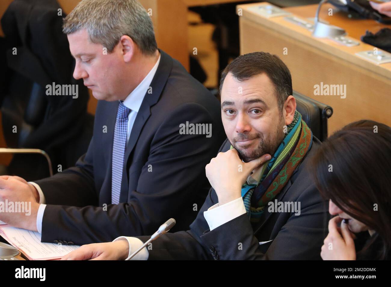 Head of cdH group Dimitri Fourny and cDH's Maxime Prevot pictured ...