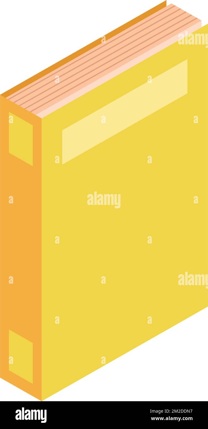 yellow text book isometric icon Stock Vector Image & Art - Alamy
