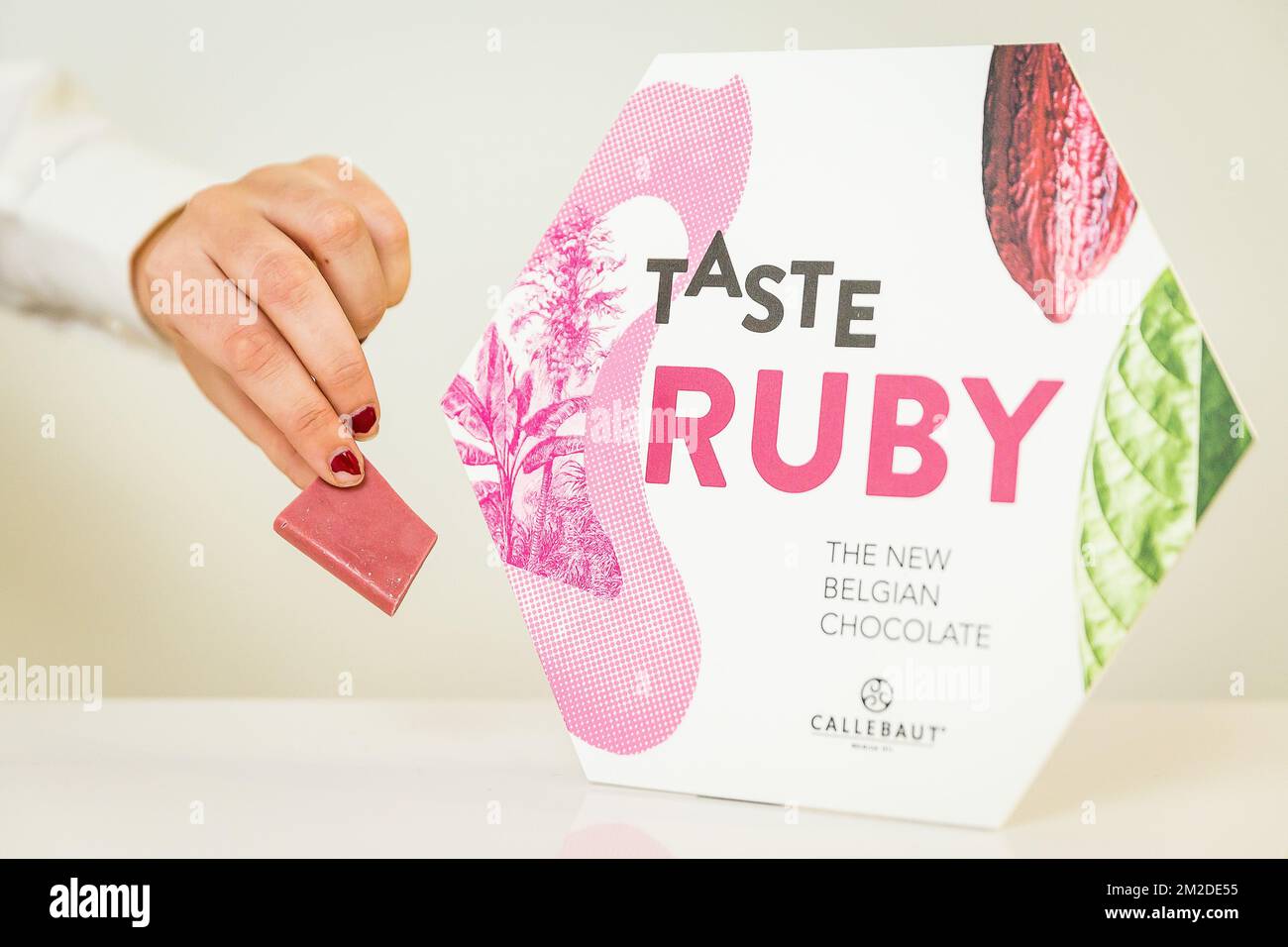 Illustration picture shows the presentation of the 'ruby RB1' chocolate ...