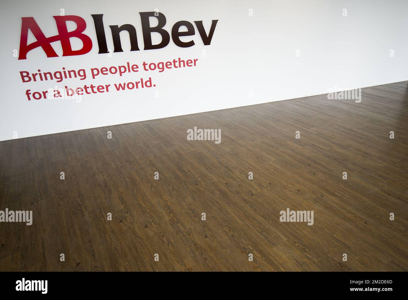 Illustration picture shows the logo of Anheuser-Bush InBev pictured ...