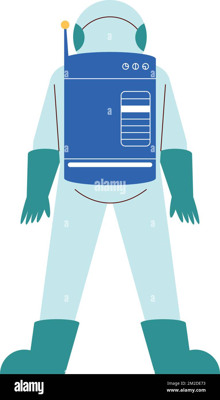 space astronaut back position character Stock Vector Image & Art - Alamy