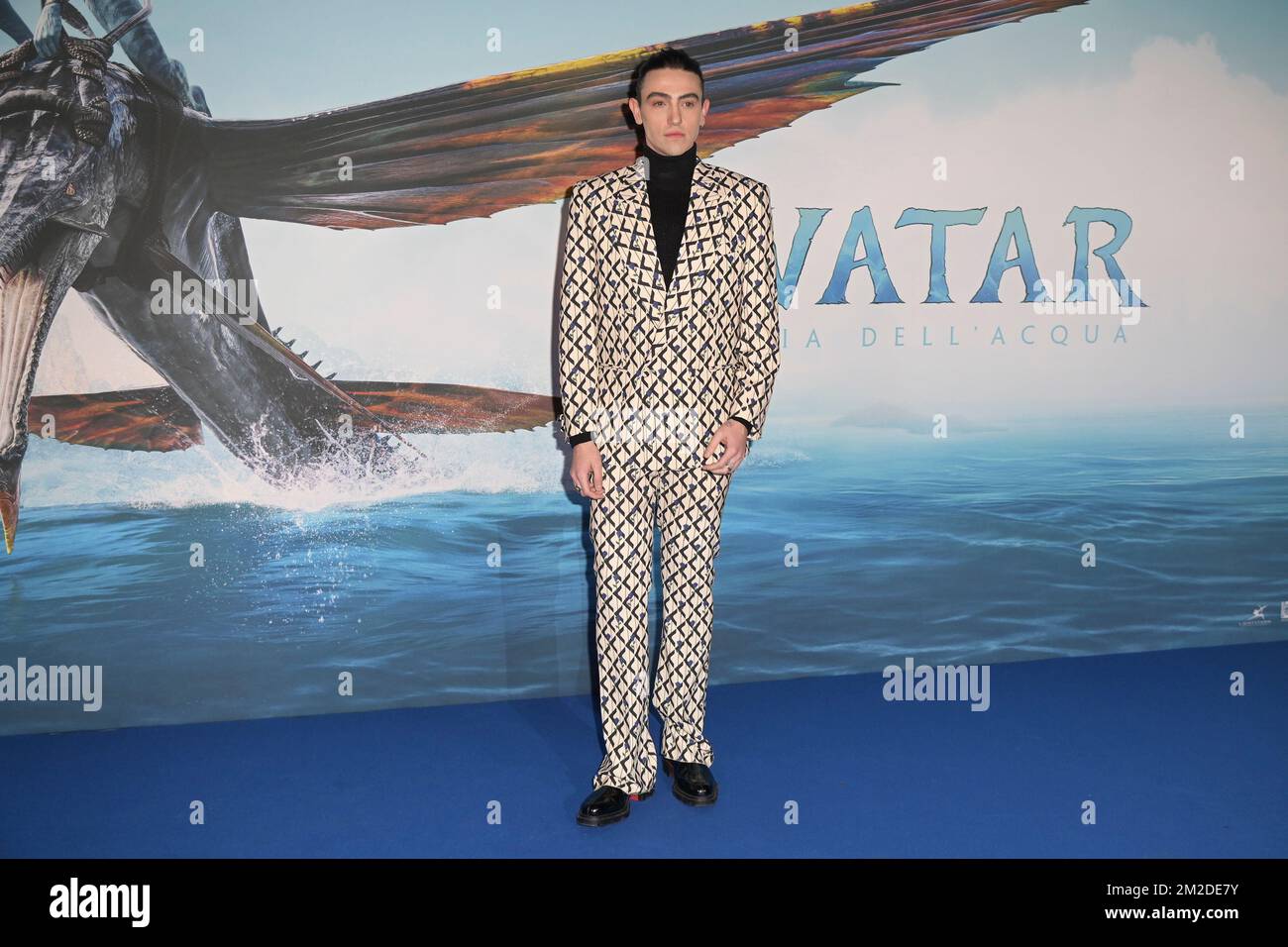Rome, Italy. 13th Dec, 2022. Michele Bravi attends the blu carpet of ...