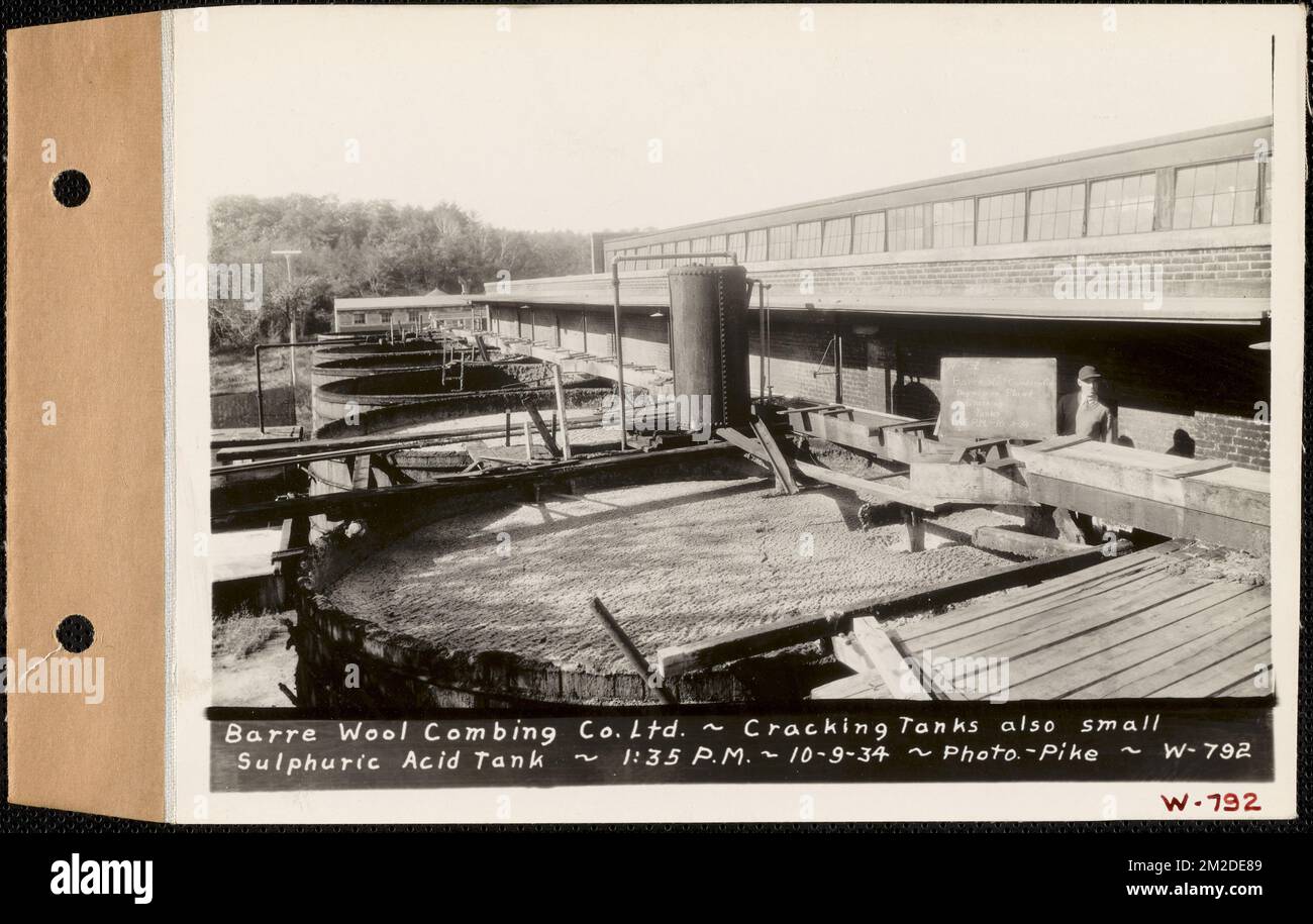 Cracking tanks also small sulphuric acid tank, Barre Wool Combing Co ...
