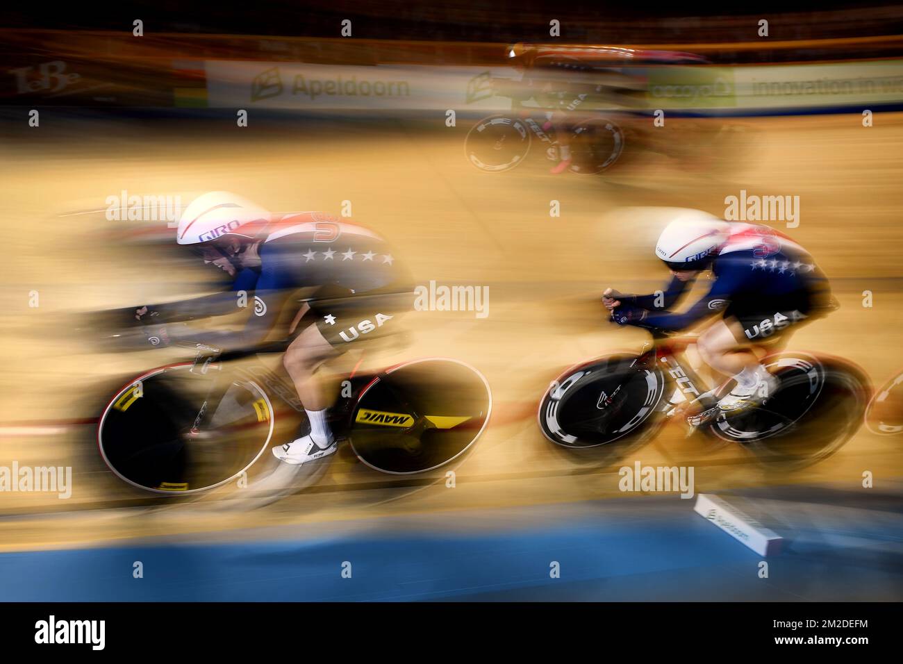 American Kimberly Geist and American Kelly Catlin pictured in action ...