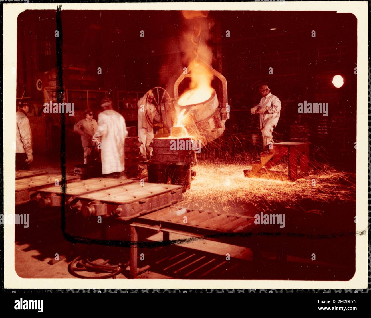 Crane lifting furnace , Armories, Ordnance industry, Furnaces, Hoisting ...