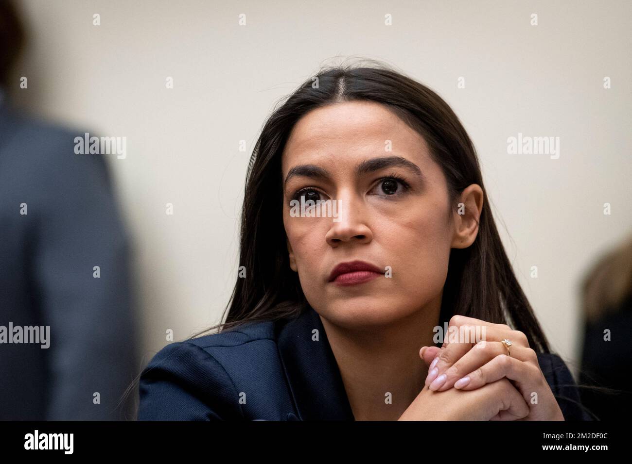 House of representative alexandria ocasio cortez listens hi-res stock ...