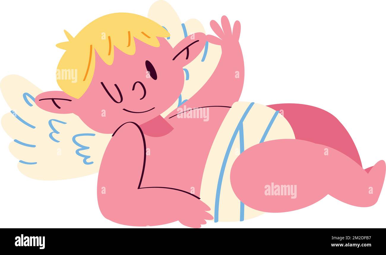 cupid angel lying love character Stock Vector Image & Art - Alamy