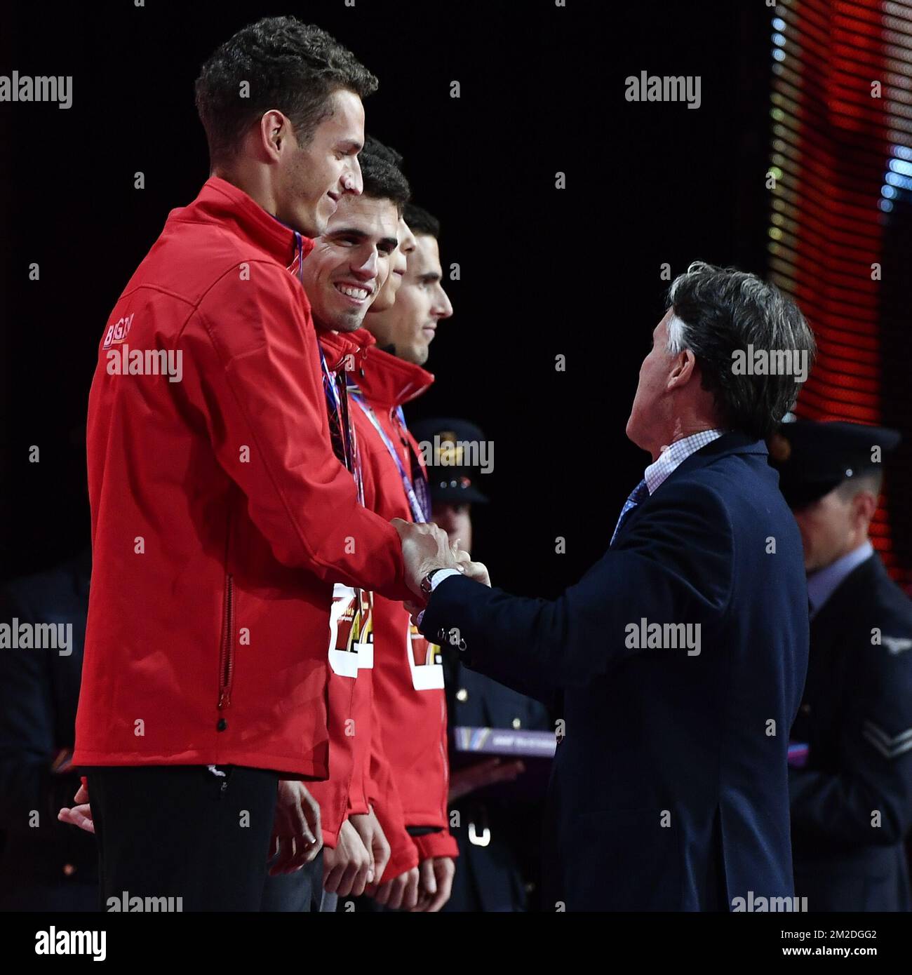 Belgian Dylan Borlee, Belgian Jonathan Borlee, Belgian Jonathan Sacoor ...