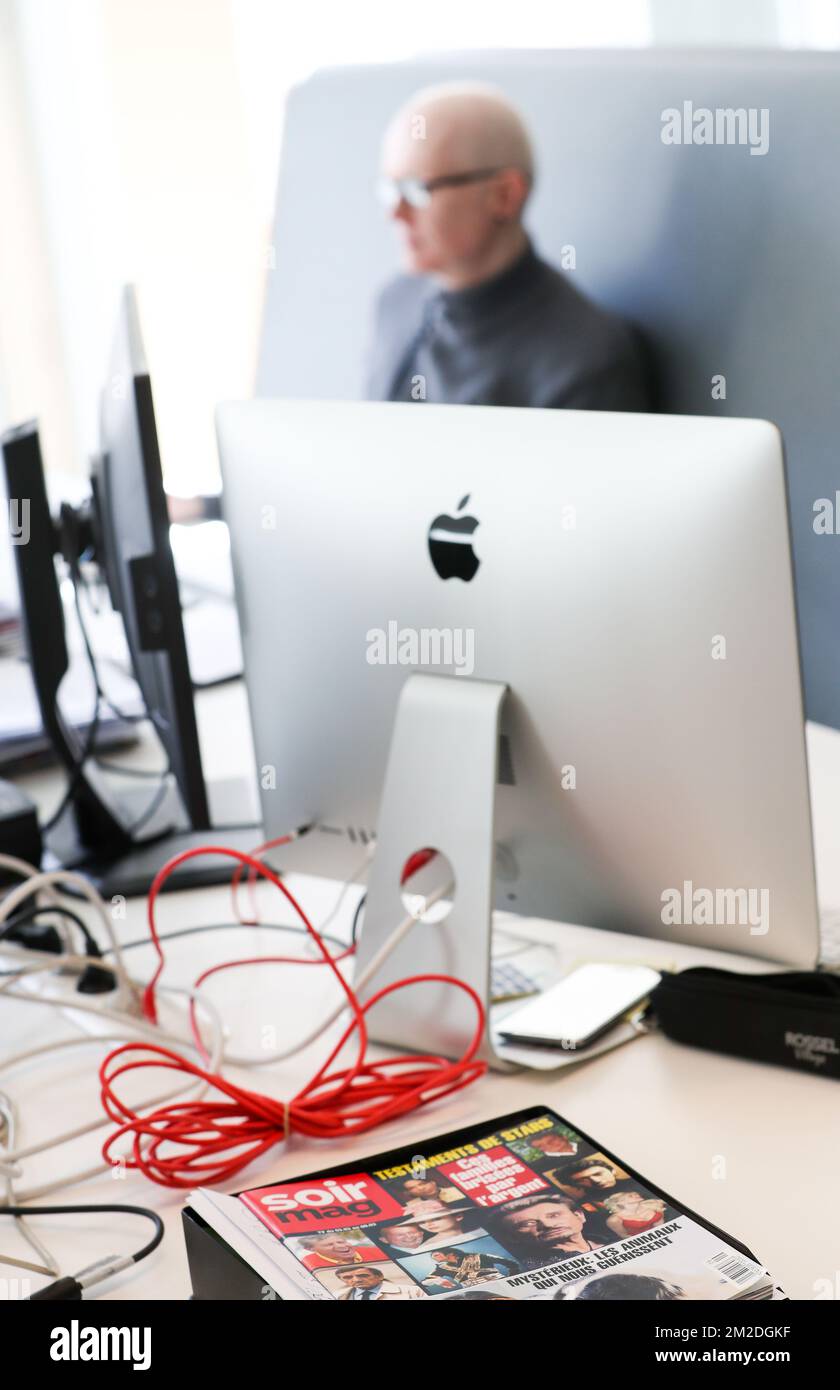 Illustration shows the redaction of Le Soir Magazine in Brussels ...