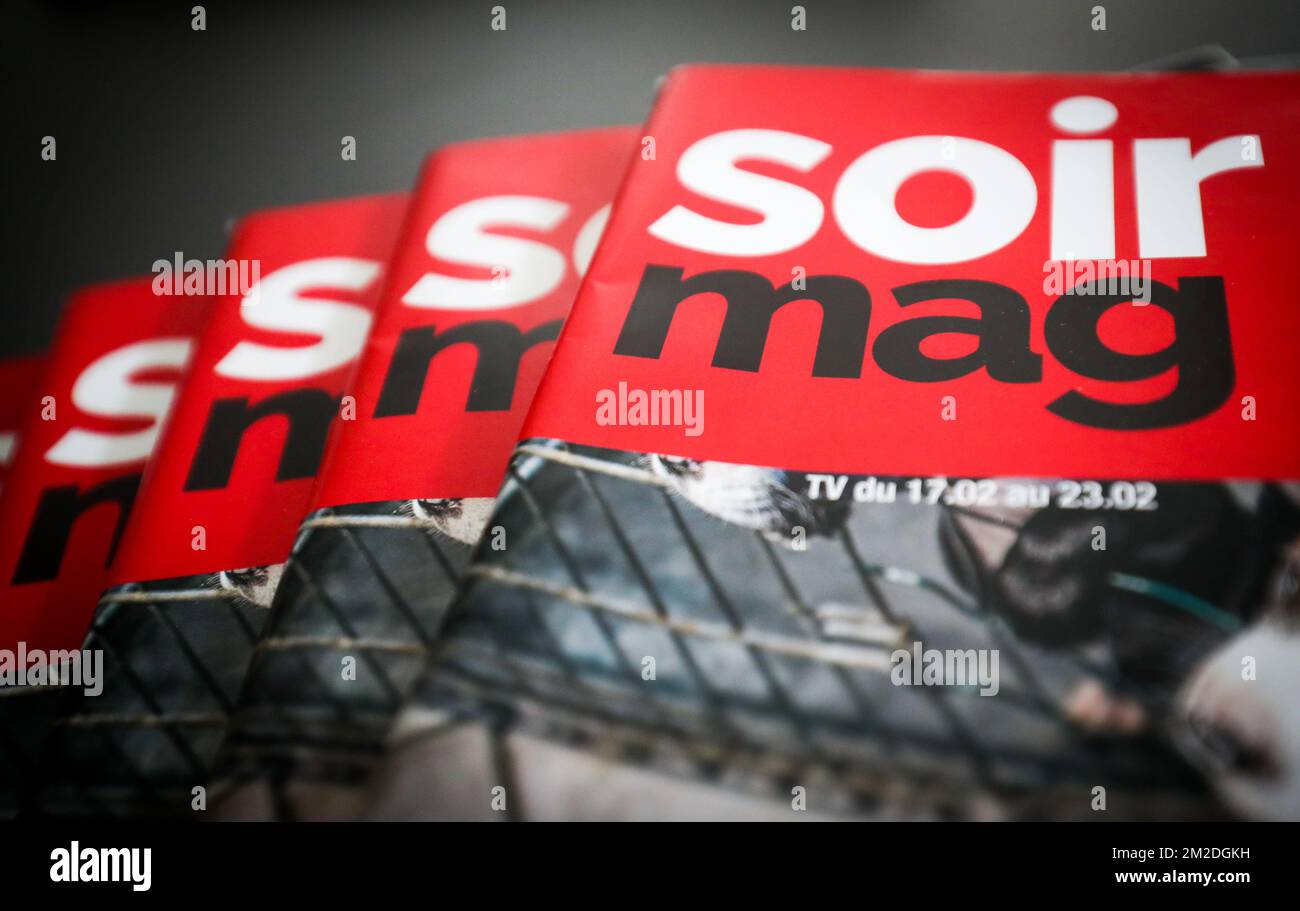 Illustration shows the redaction of Le Soir Magazine in Brussels ...