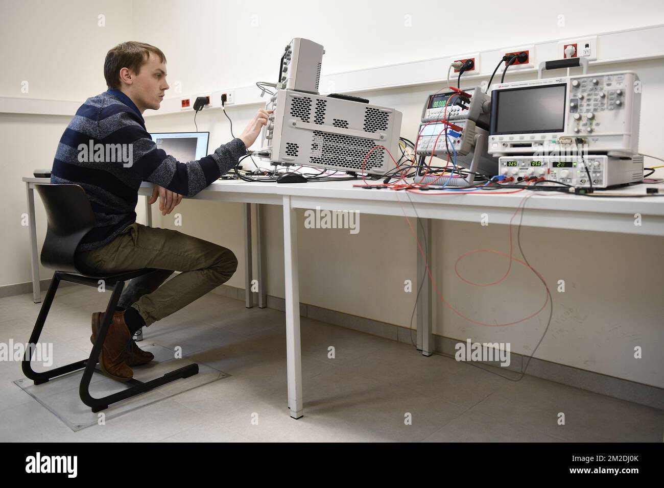 Illustration picture shows the new nuclear radiation laboratory of the ...