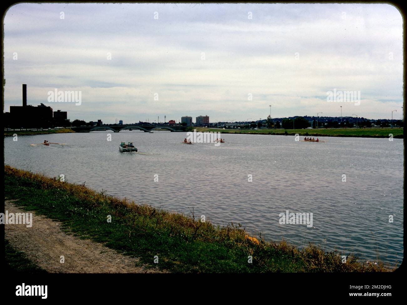 Crew teams on Charles River , Team rowing, Rivers. Edmund L. Mitchell ...