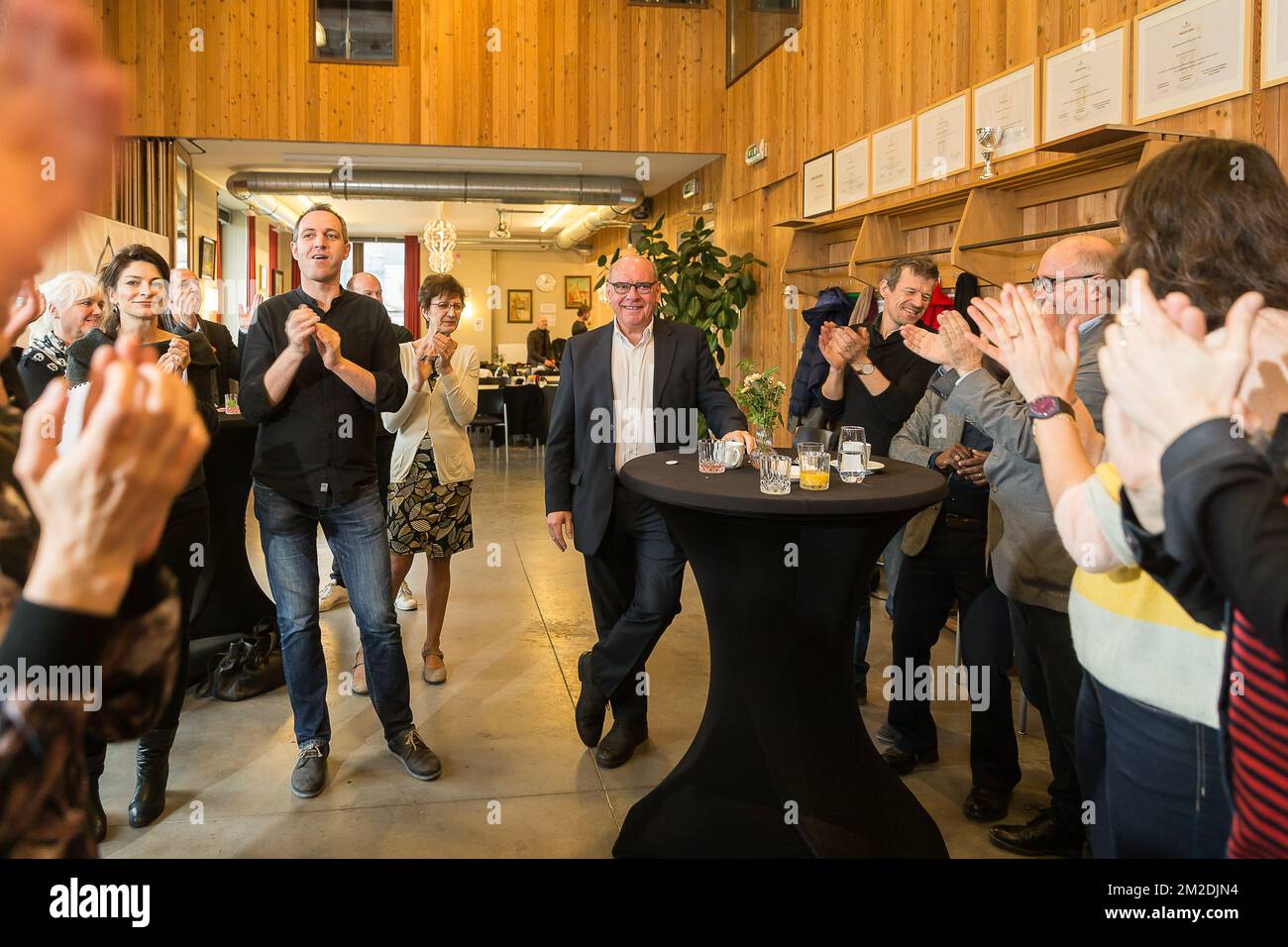 Gent sp.a mayor Daniel Termont pictured during a press conference of ...