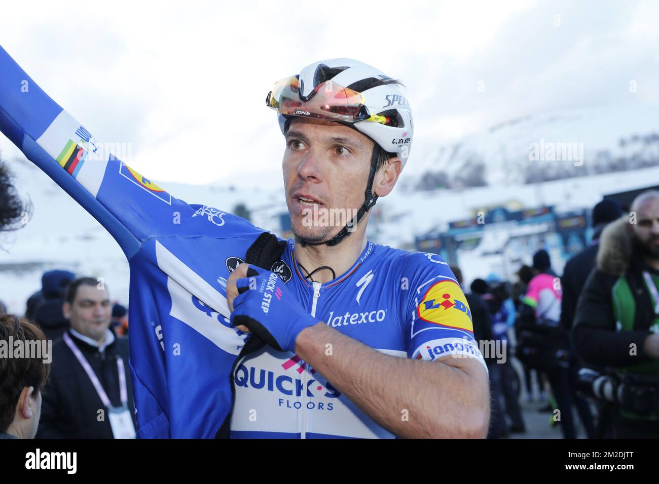 Belgian Philippe Gilbert of Quick-Step Floors pictured after the fourth ...