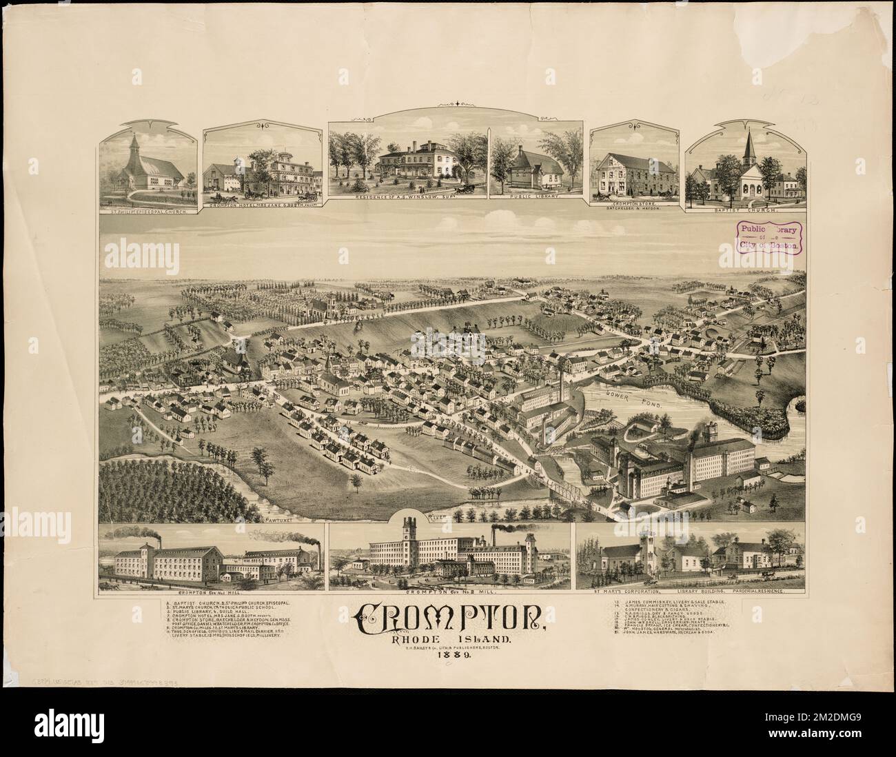 Crompton, Rhode Island : 1889 , Warwick R.I., Aerial views Norman B ...