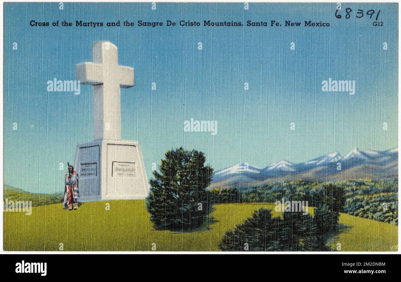 Cross of the Martyrs and the Sangre De Cristo Mountains, Santa Fe, New ...