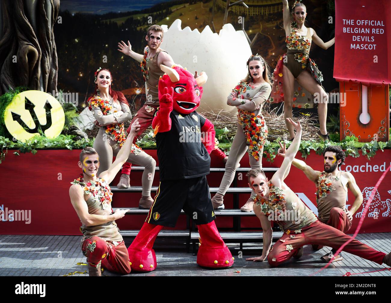 the presentation of RED' the new mascotte for the Belgian national ...