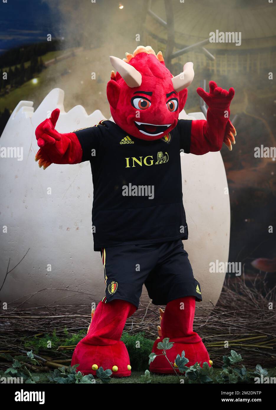 the presentation of RED' the new mascotte for the Belgian national ...
