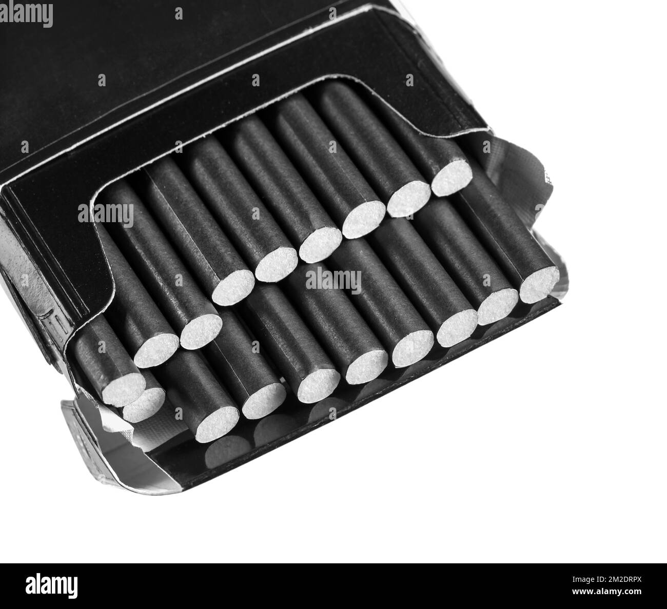 Pack of cigarettes isolated on white background, closeup Stock Photo ...