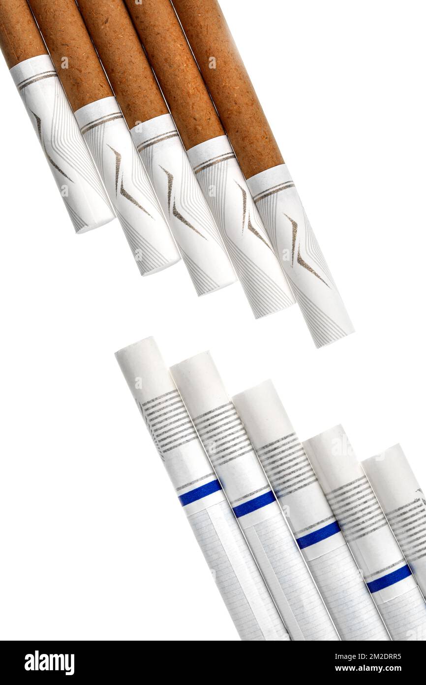Many cigarettes isolated on white background, closeup Stock Photo - Alamy