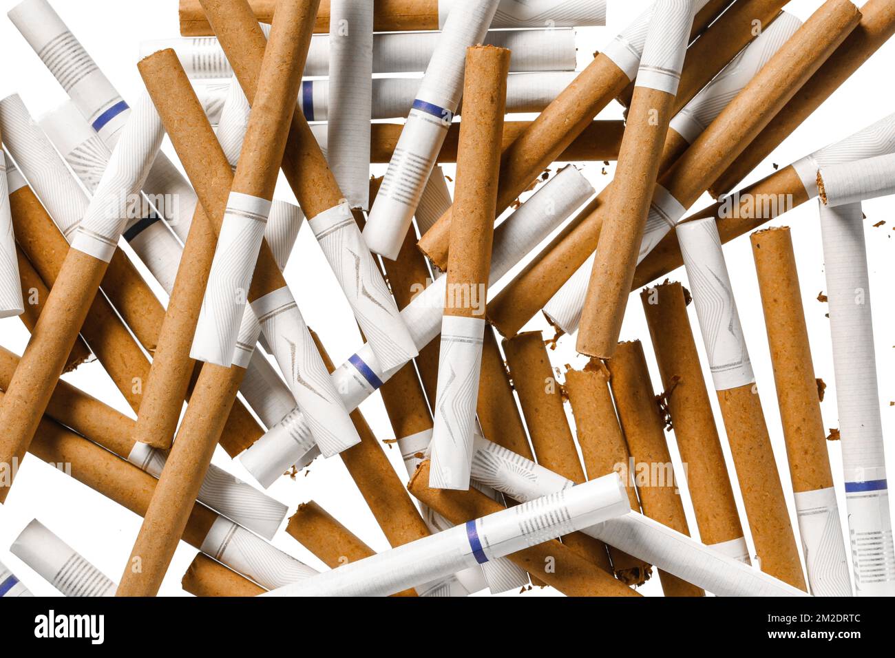 Whole cigarettes as background, top view Stock Photo - Alamy