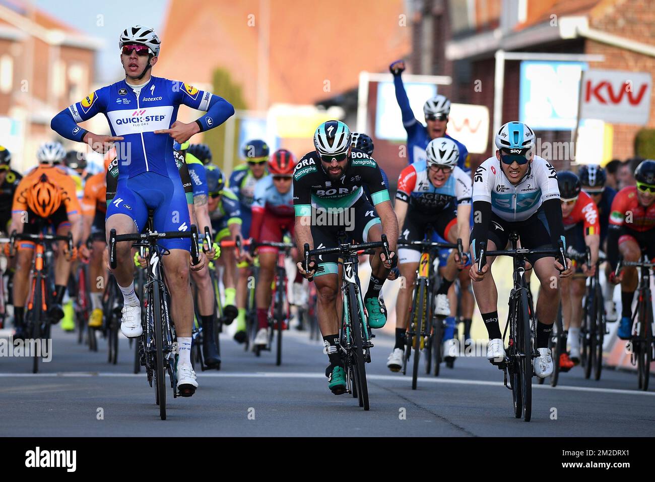 Colombian Alvaro Jose Hodeg of Quick-Step Floors (L) wins before ...