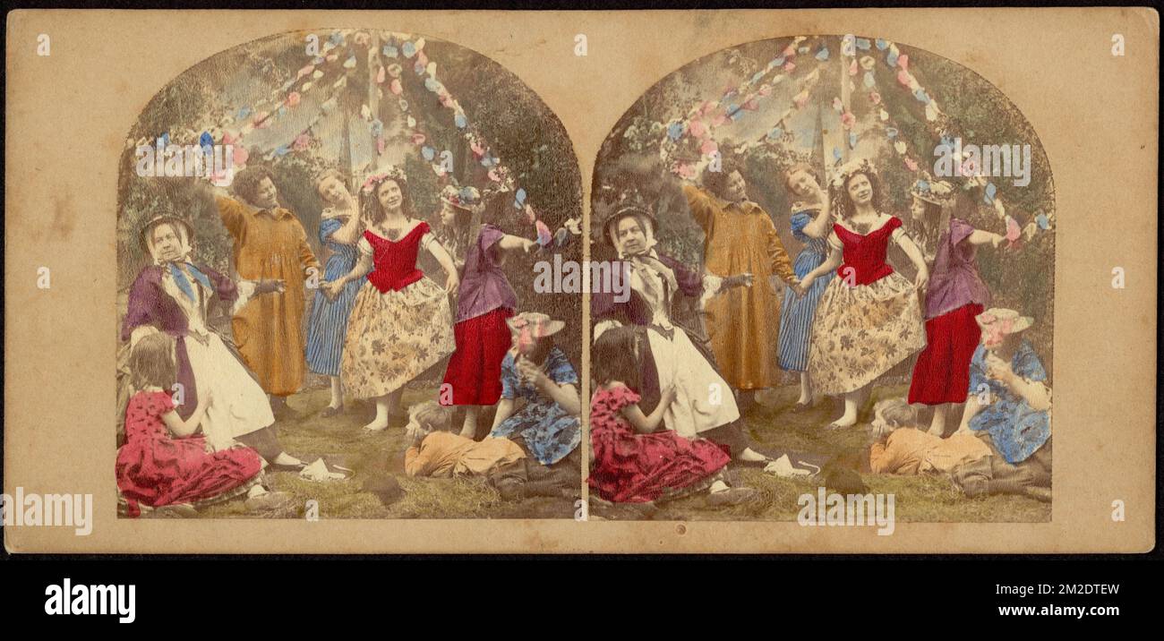 Crowned queen of the May , May poles, Celebrations, Crowns Stock Photo ...