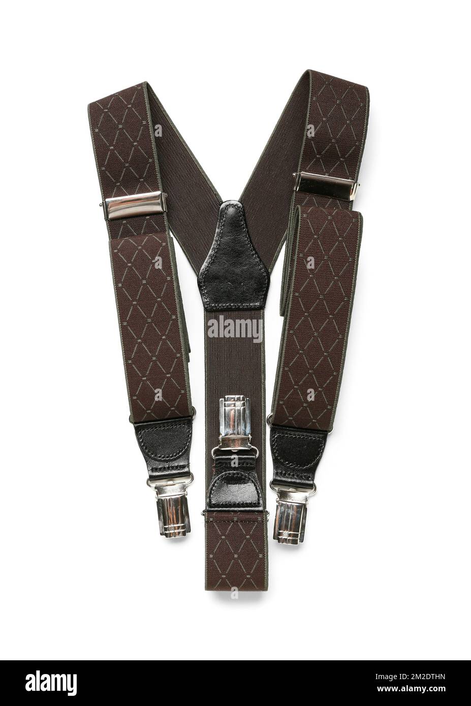 Stylish suspenders on white background Stock Photo - Alamy