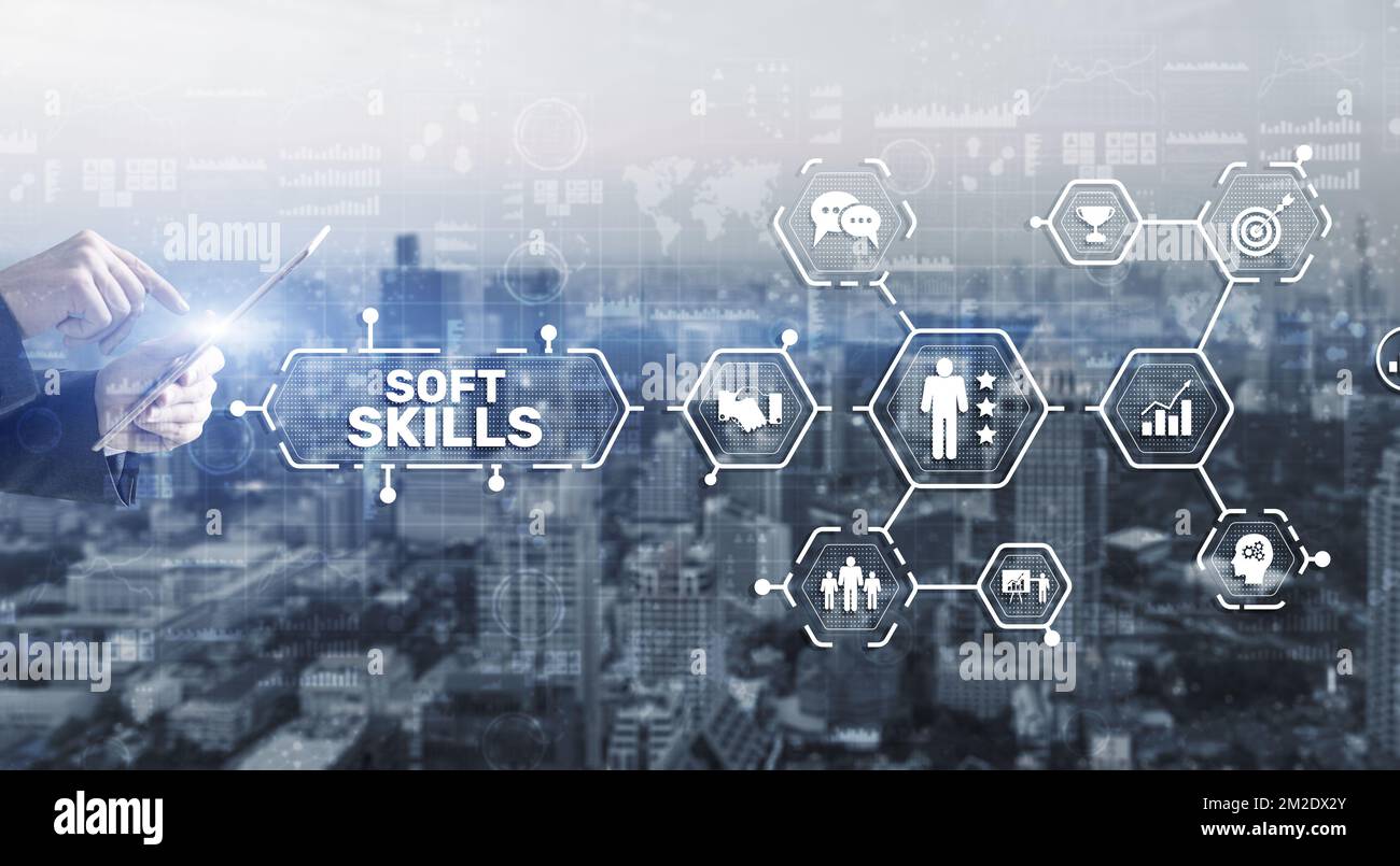 Financial concept about Soft Skills team spirit communication assertiveness Stock Photo - Alamy