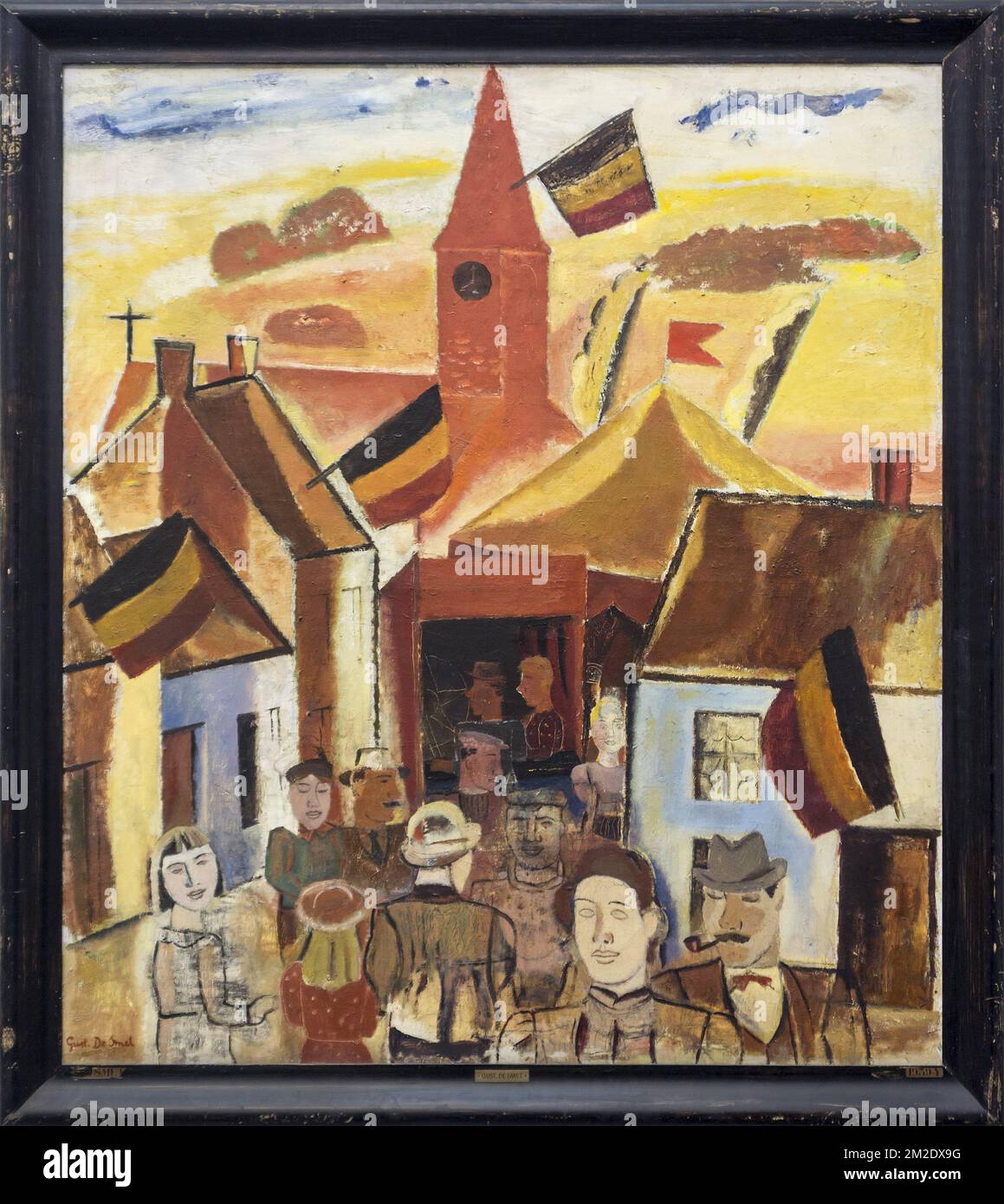 Village Fair, 1930 oil on canvas painting by 20th century Belgian painter Gustave De Smet, one ...