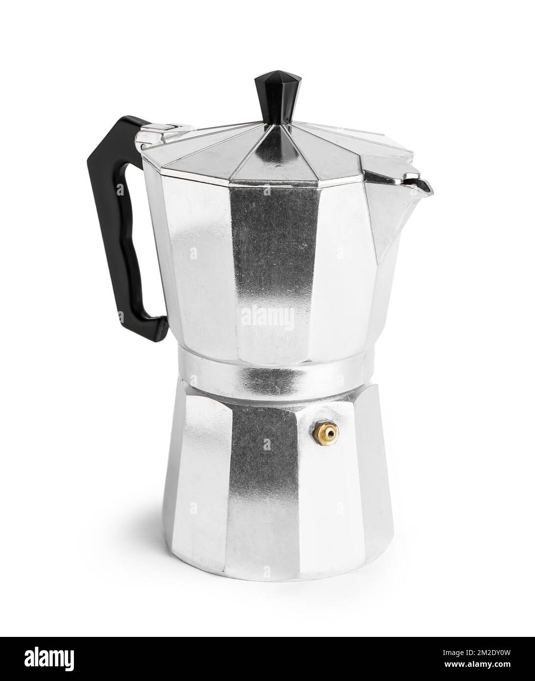 Geyser coffee maker on white background Stock Photo - Alamy