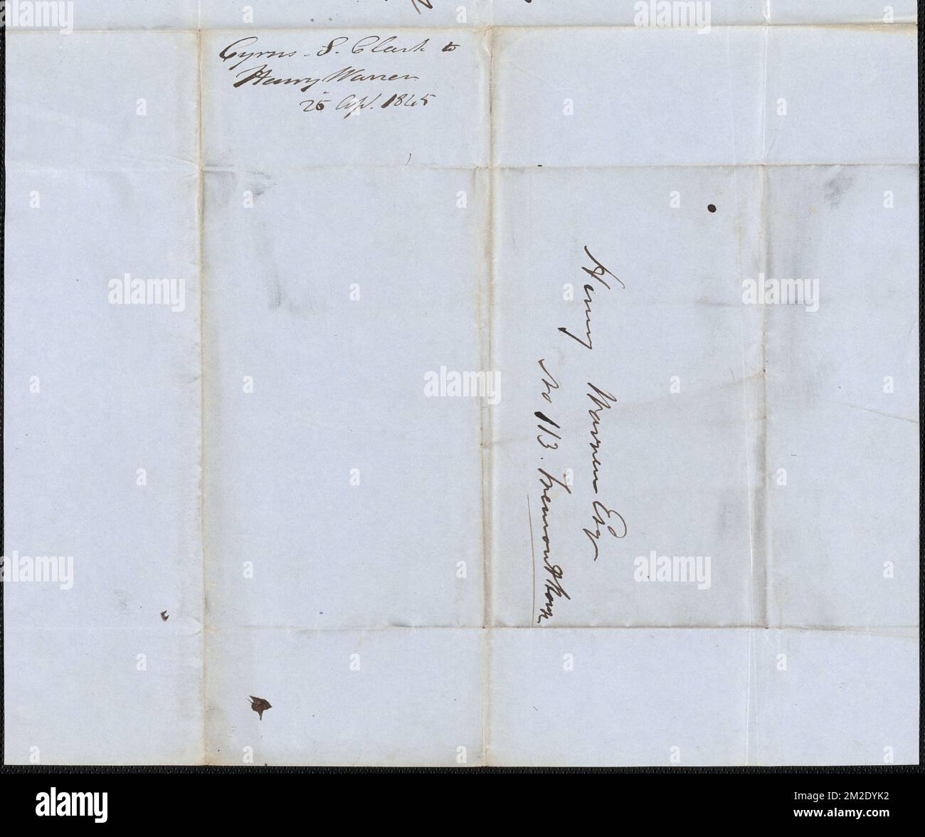 C.S. Clark to George Coffin, 25 April 1845 , Public land sales, United ...