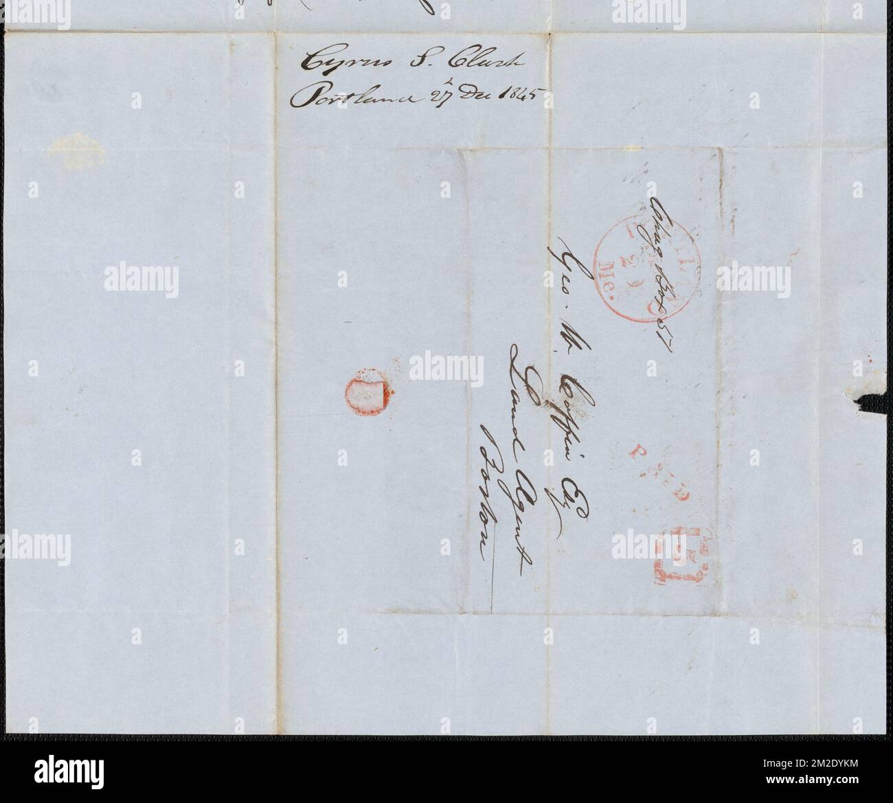 C.S. Clark to George Coffin, 27 December 1845 , Public land sales ...