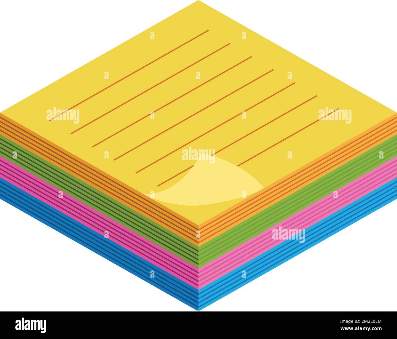 paper notes pad isometric icon Stock Vector Image & Art - Alamy