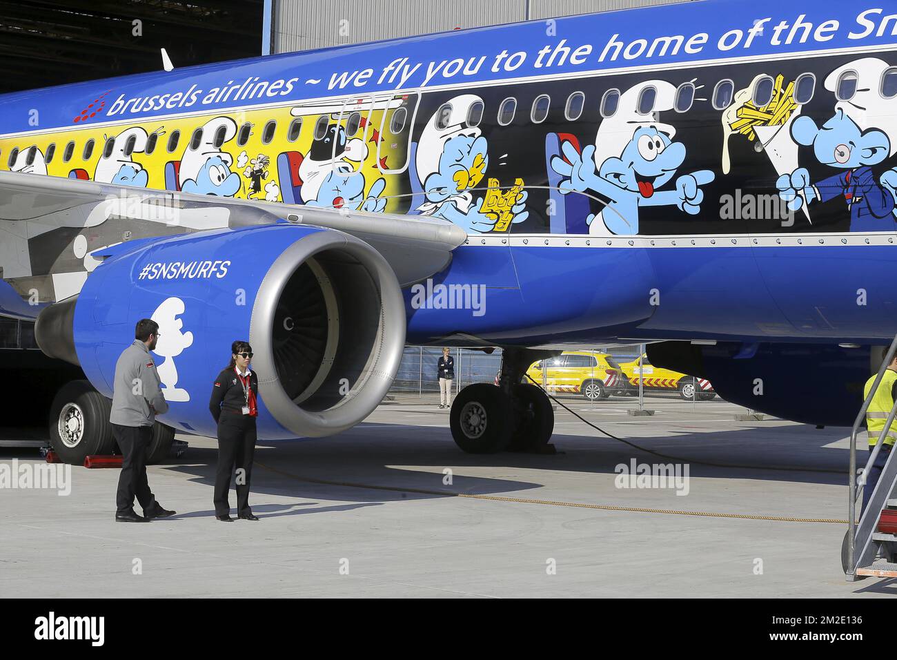 illustartion picture shows the presentation of the Smurfs (Smurfen ...