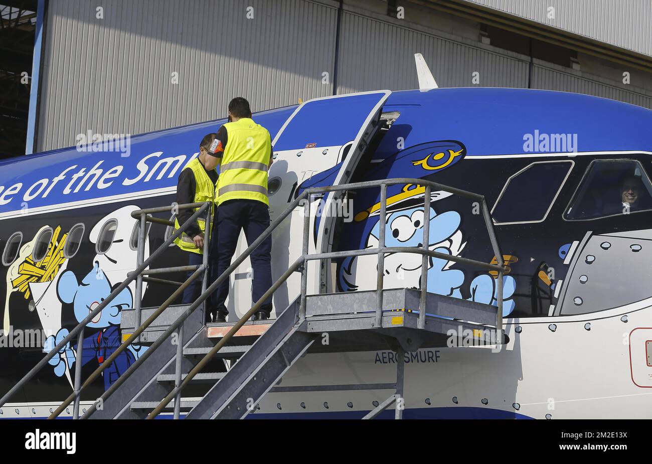 illustartion picture shows the presentation of the Smurfs (Smurfen ...