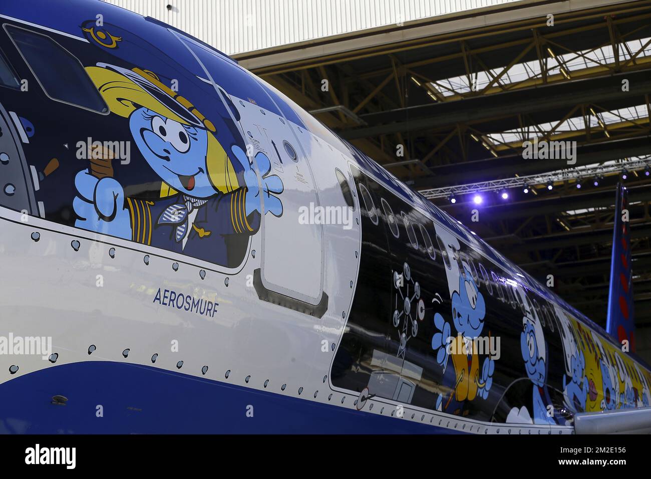 illustartion picture shows the presentation of the Smurfs (Smurfen ...