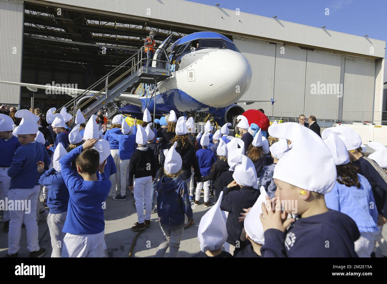 illustartion picture shows the presentation of the Smurfs (Smurfen ...