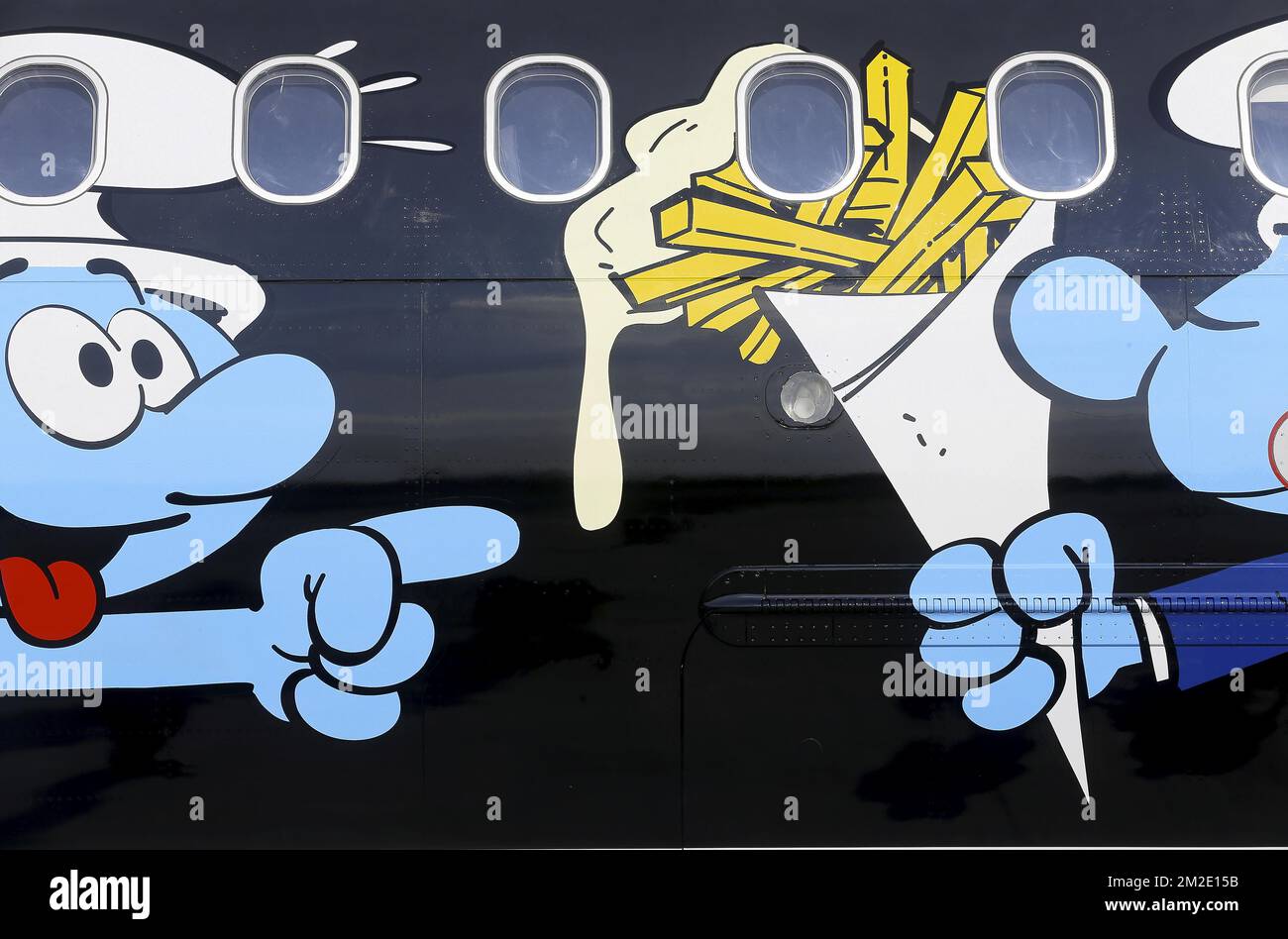 illustartion picture shows the presentation of the Smurfs (Smurfen ...