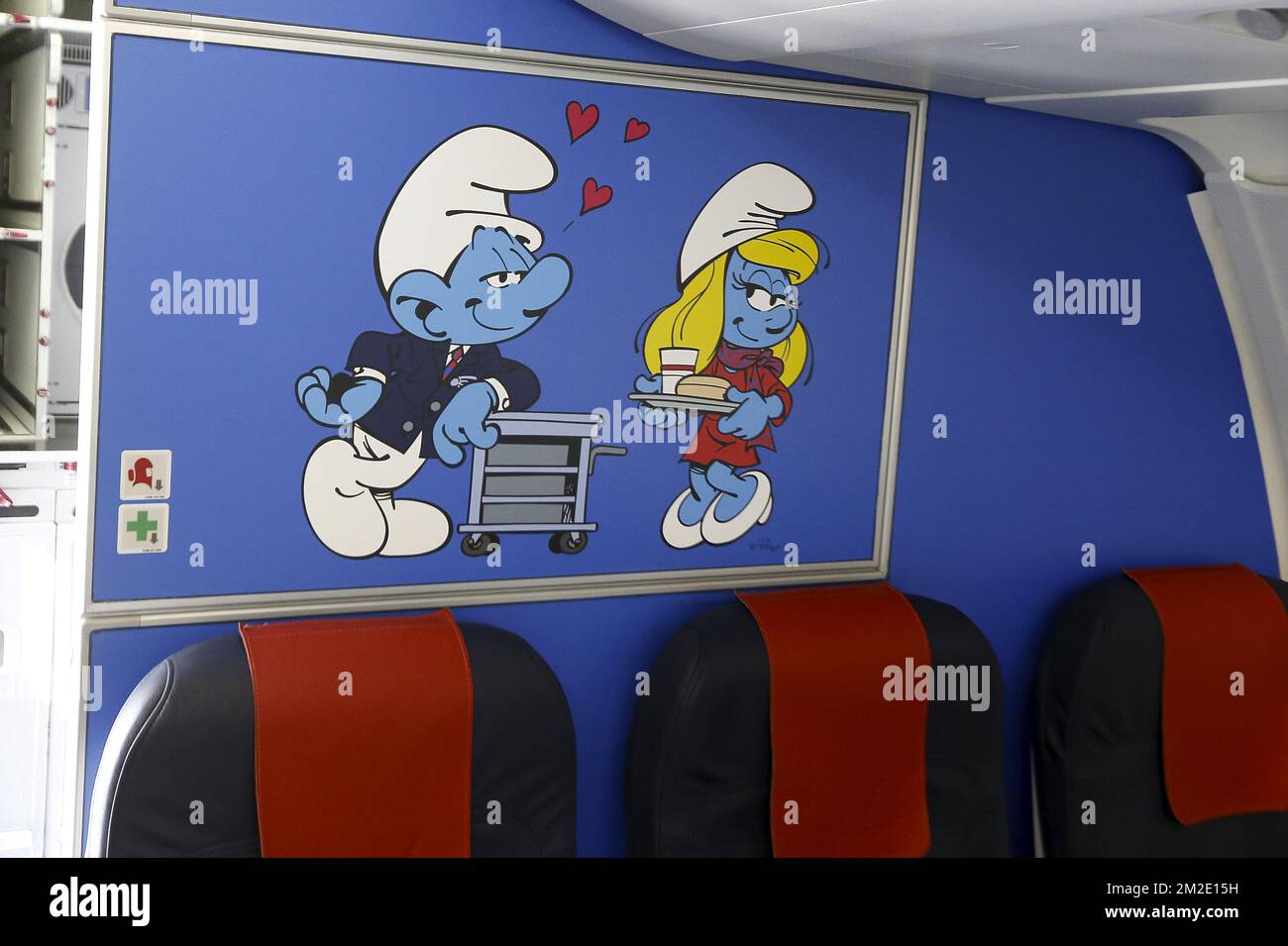 illustartion picture shows the presentation of the Smurfs (Smurfen ...