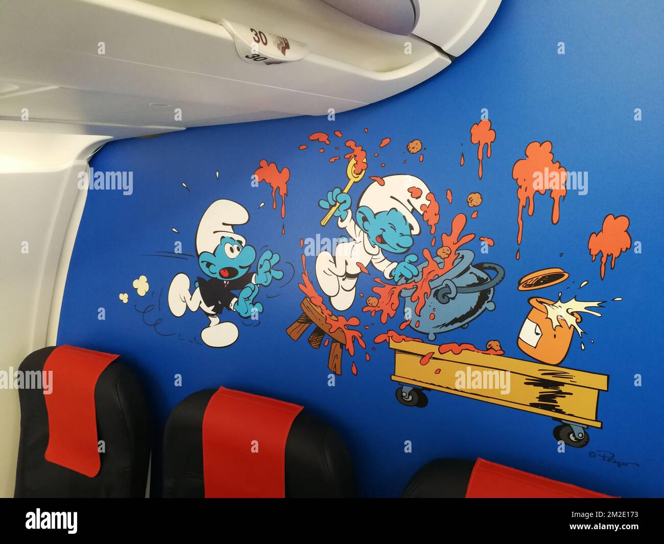 illustartion picture shows the presentation of the Smurfs (Smurfen ...