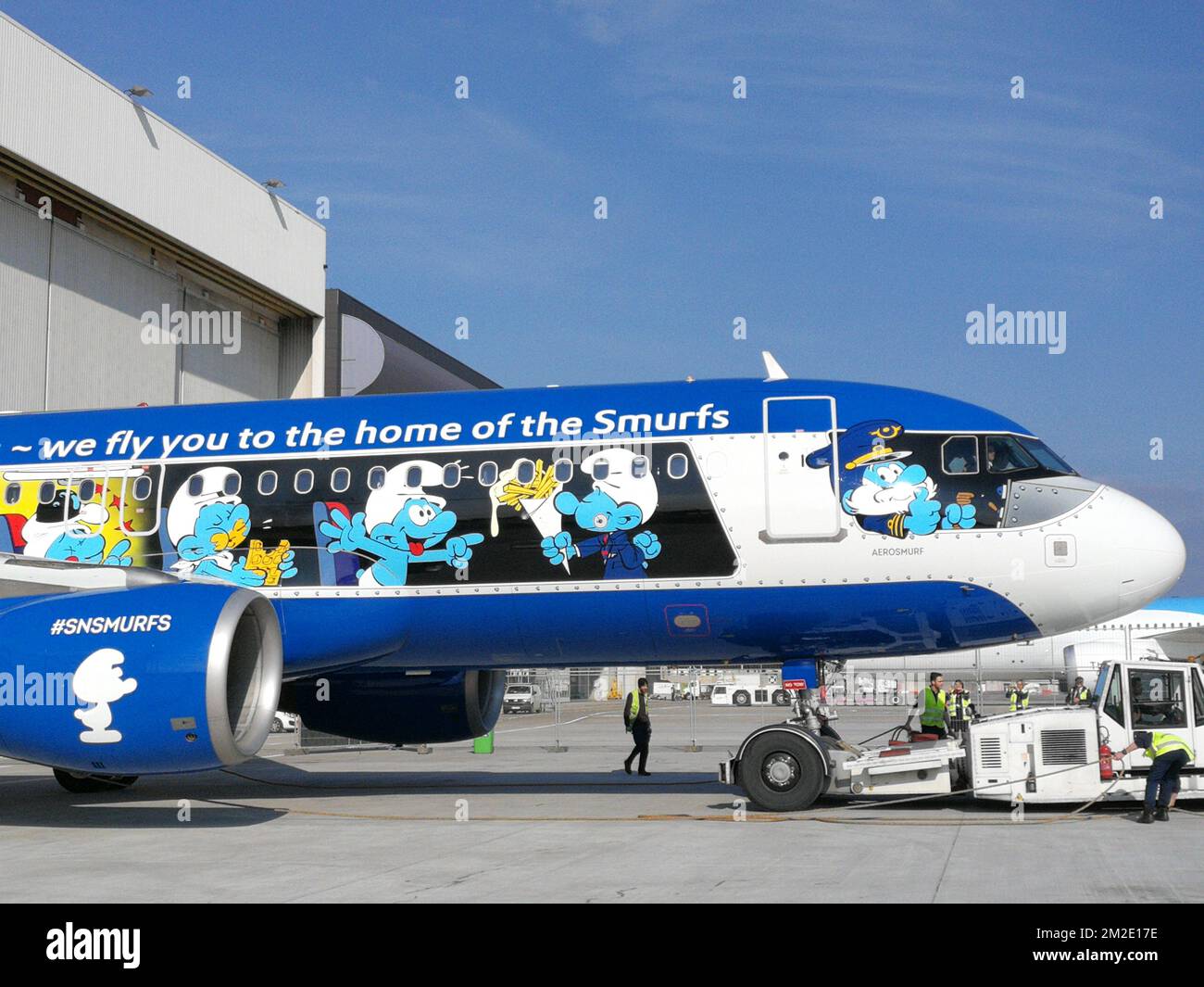illustartion picture shows the presentation of the Smurfs (Smurfen ...