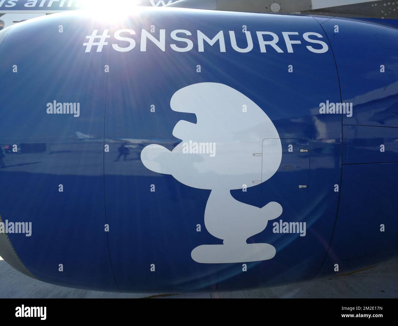illustartion picture shows the presentation of the Smurfs (Smurfen ...